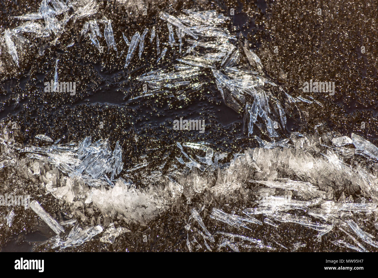 Frozen lake close-up, ice cubes Stock Photo - Alamy