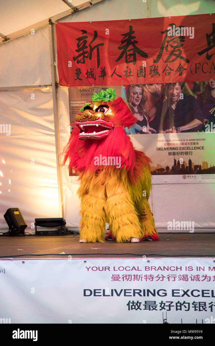 Chinese Lion performing the Lion Dance for Celebrations at the Chinese ...