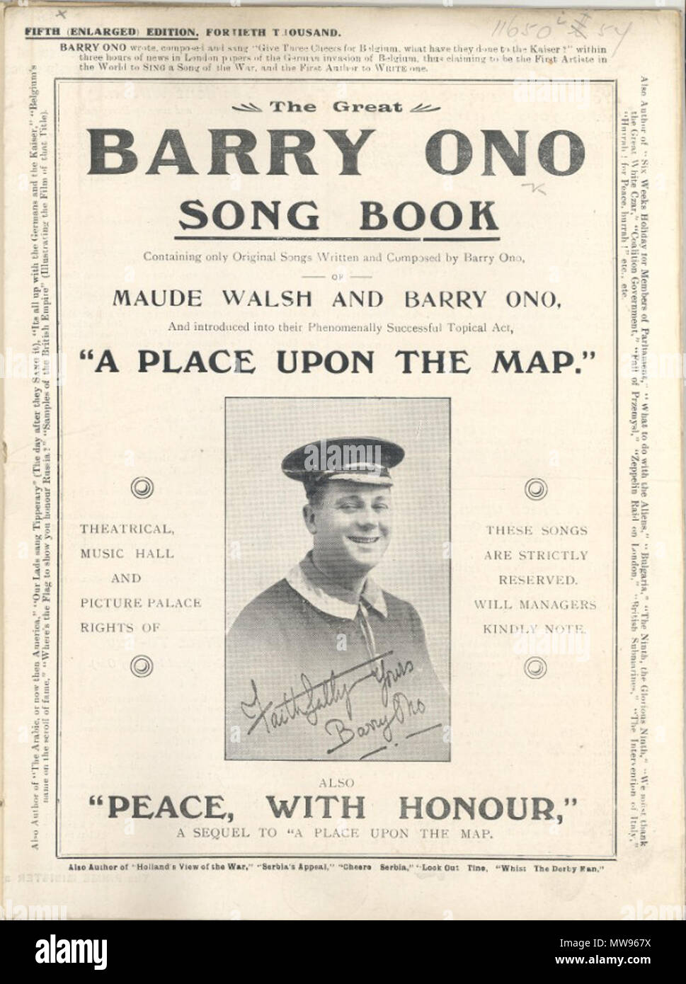 . English: Cover of 1916 songbook, in British Library collection . 4 ...