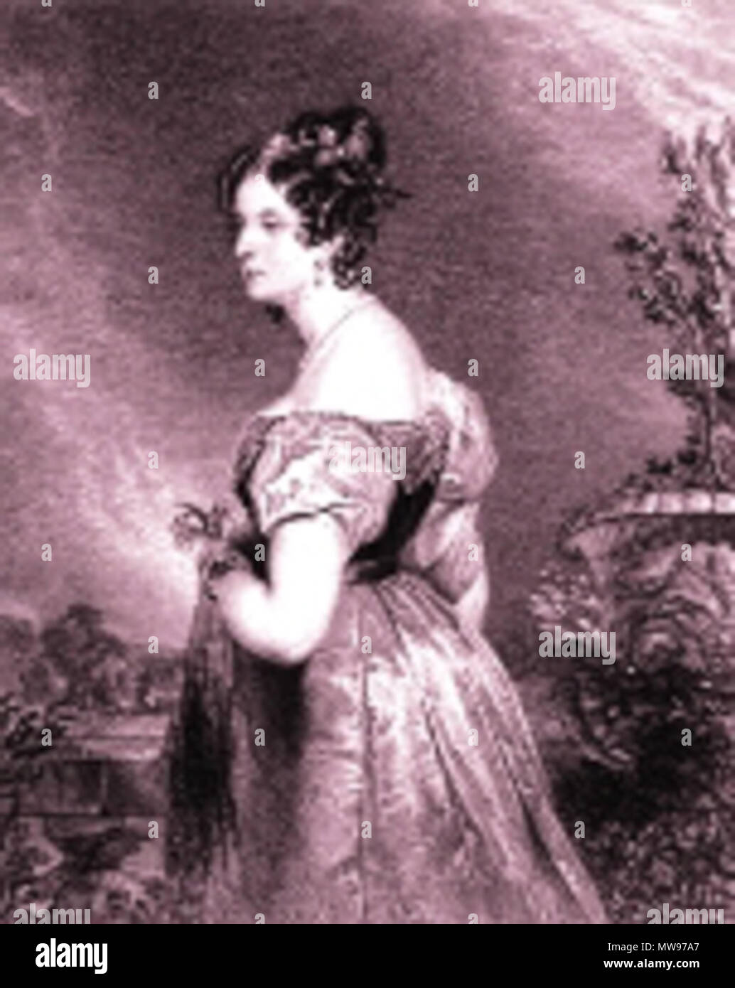 English: Drawing of Georgina Gordon, Duchess of Bedford Work of art ...