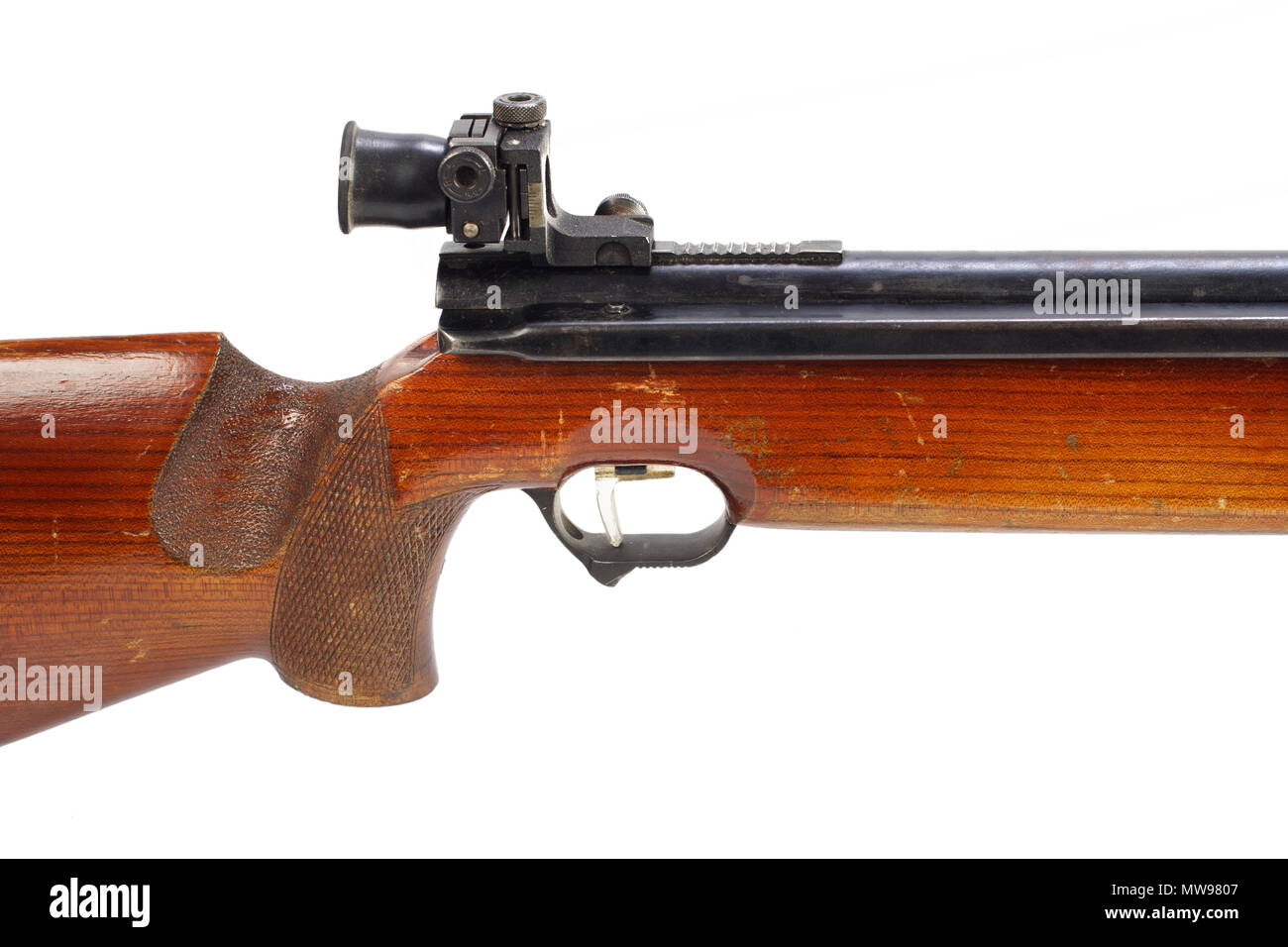 pneumatic air rifle isolated on white background Stock Photo - Alamy