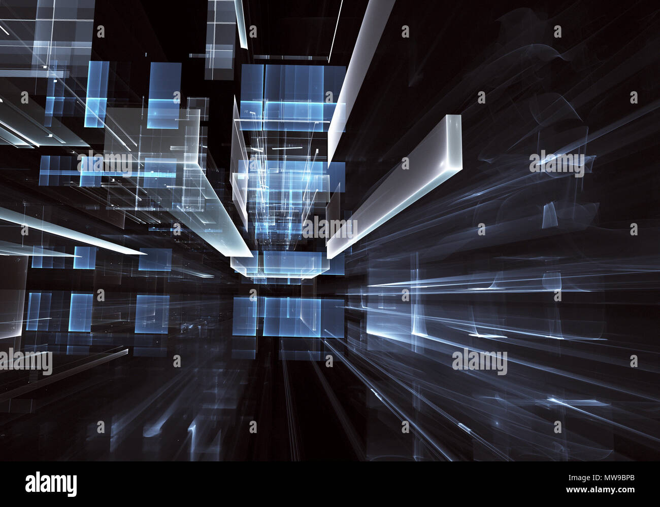 Abstract future technology background - computer-generated 3D image ...
