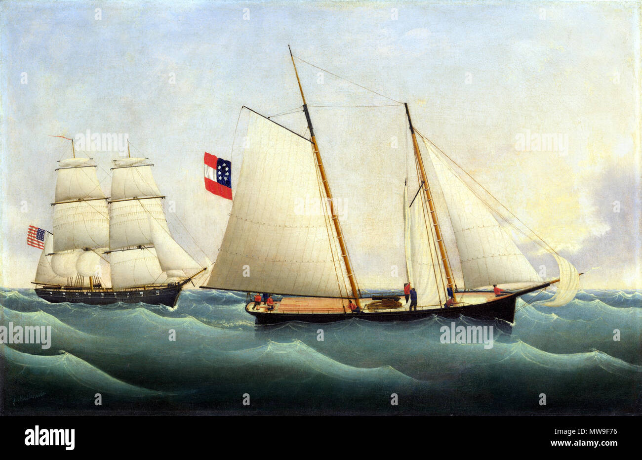 . Capture of the 'Savannah' by the 'U.S.S. Perry' . Fritz Müller (1814 ...