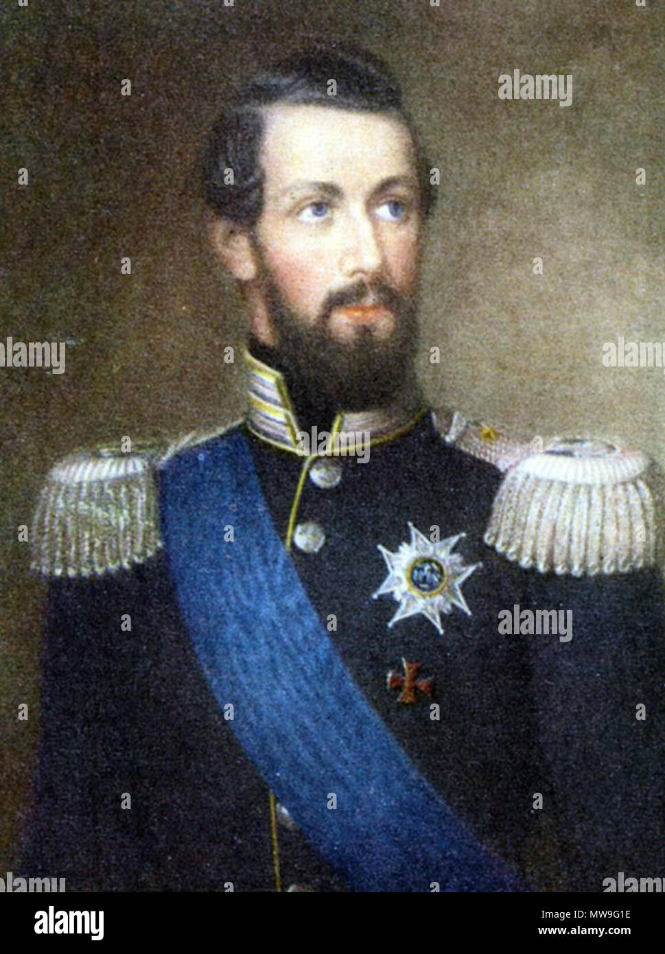 . Crown Prince Carl (XV) of Sweden and Norway (1826-1872) . circa 1856 ...