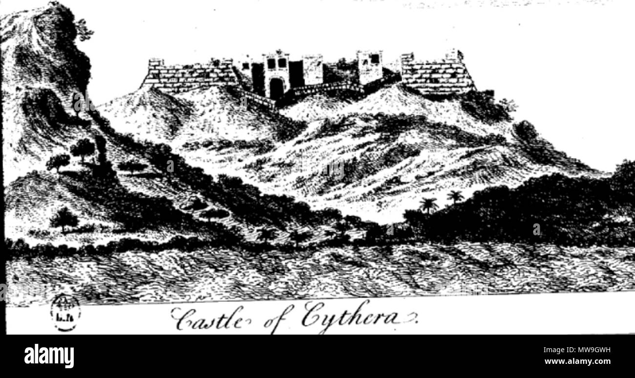 . Ελληνικά: Το κάστρο των Κυθήρων το 1754 English: Castel of Cythera ...