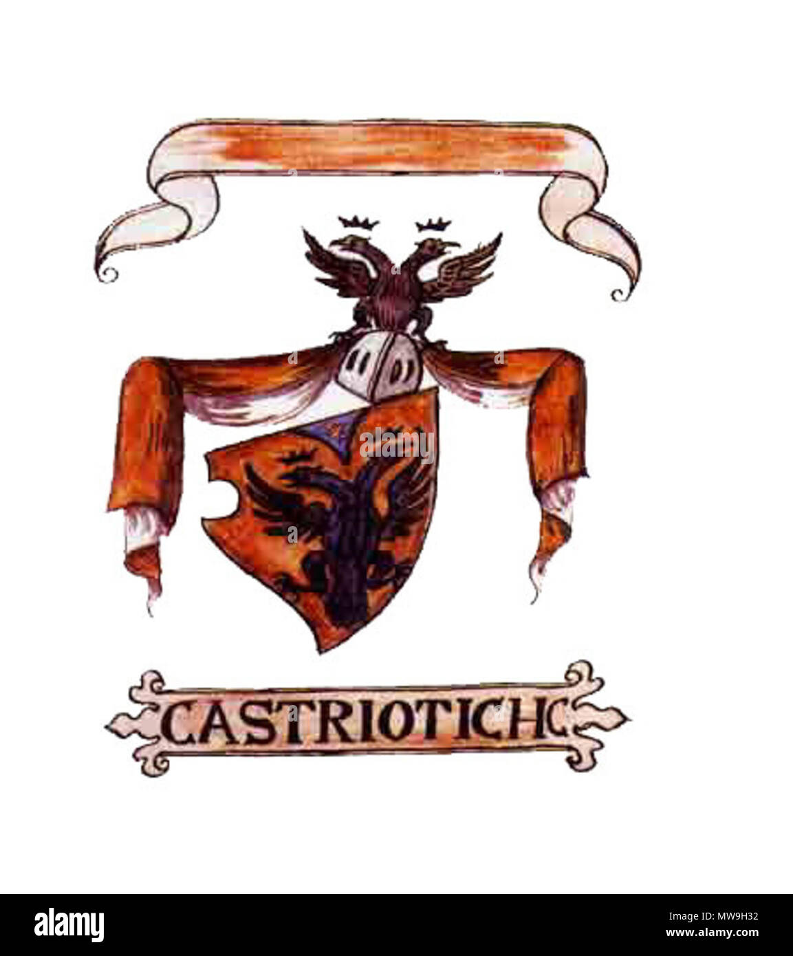 . English: Kastrioti Coat of Arms, according to the Fojnica Armorial ...