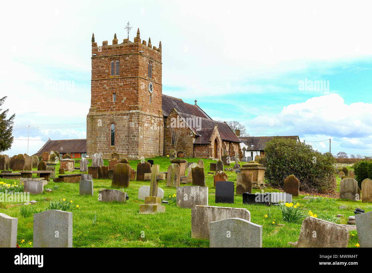 St. Mary The Virgin Church, High Offley, Staffordshire, England, UK ...