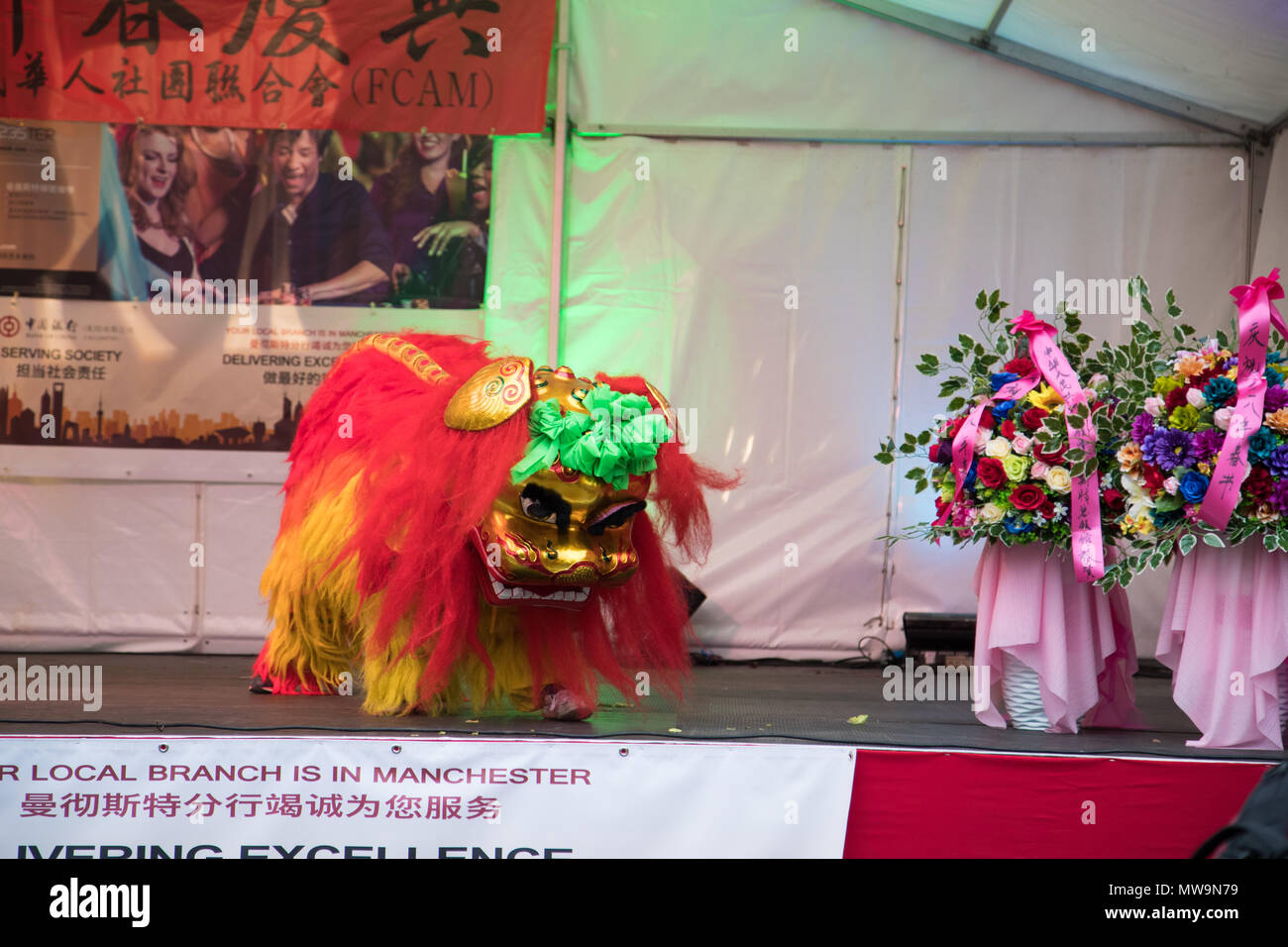Chinese Lion performing the Lion Dance for Celebrations at the Chinese ...