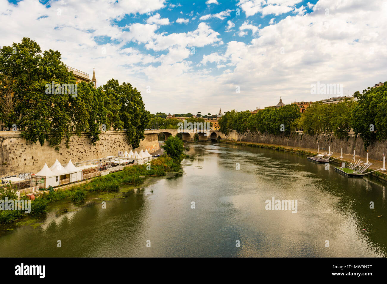 Panoramic view of Tiber river in Rome, Italy Stock Photo - Alamy