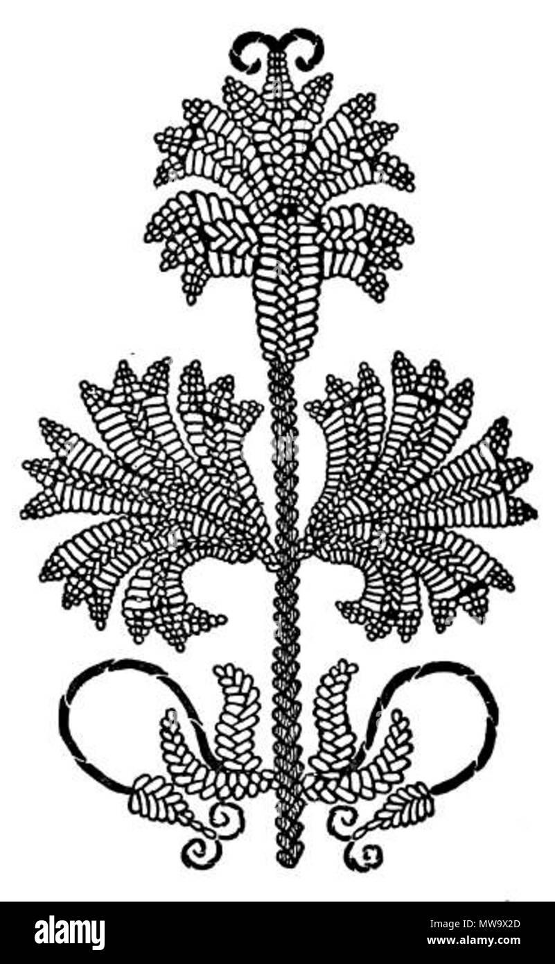 . Drawing of Cretan embroidery showing use of Cretan stitch . 1912. Grace Christie (Mrs ...