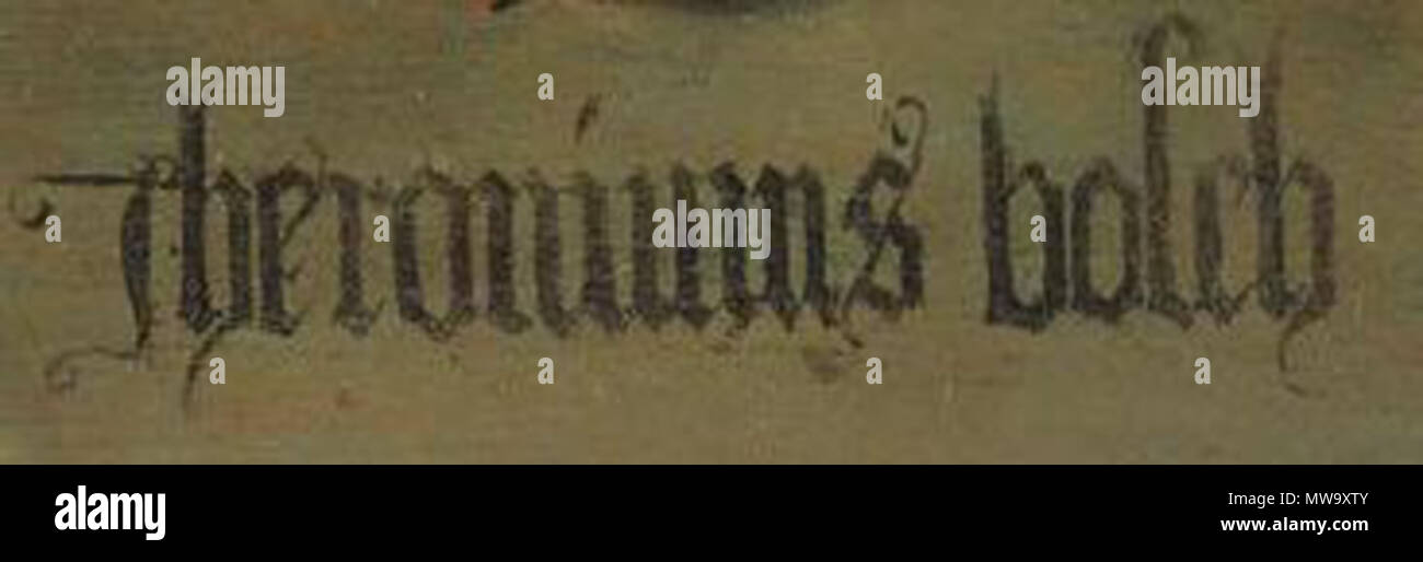 Hieronymus Bosch Signature