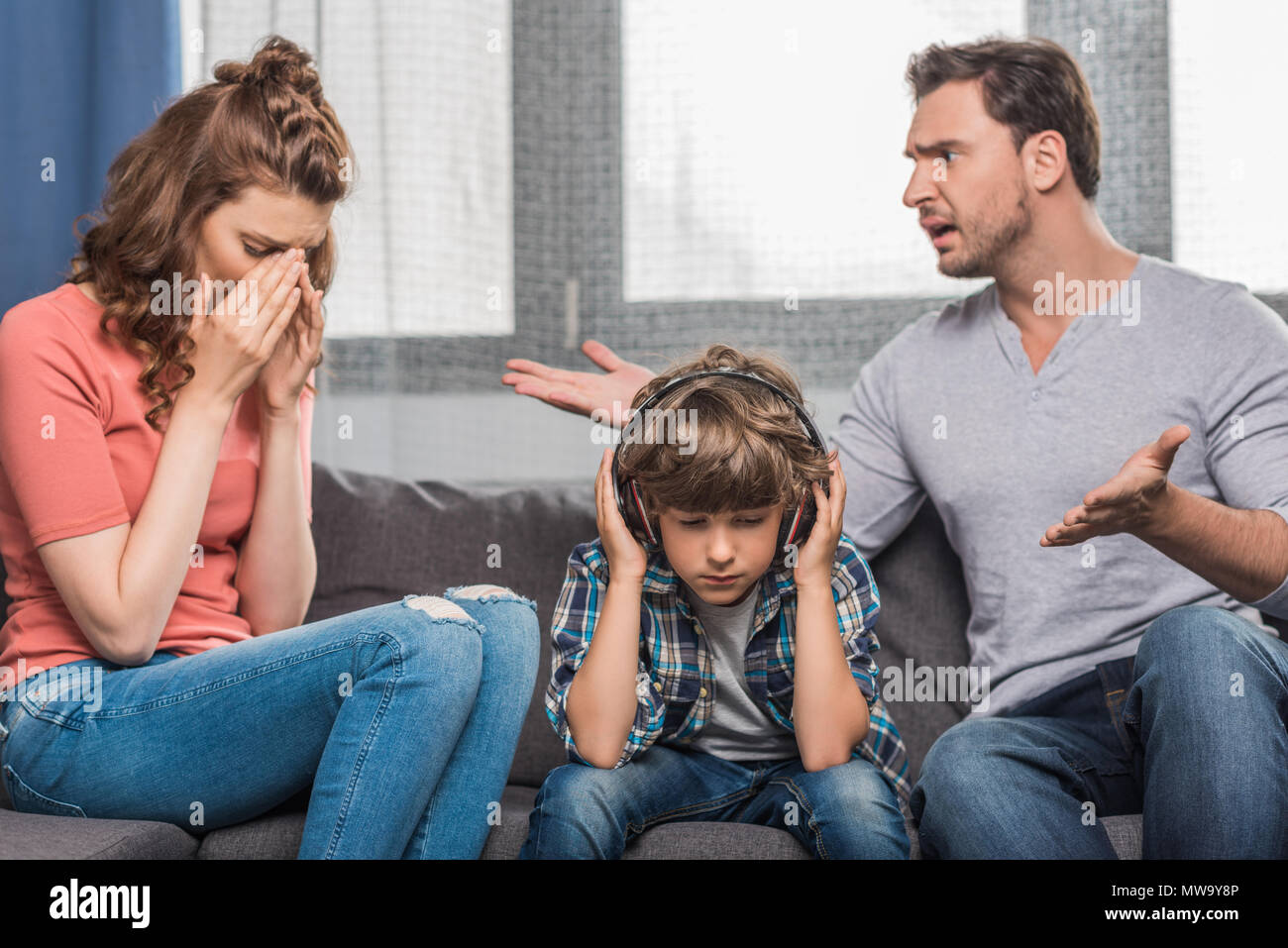 Father son arguing home hi-res stock photography and images - Alamy
