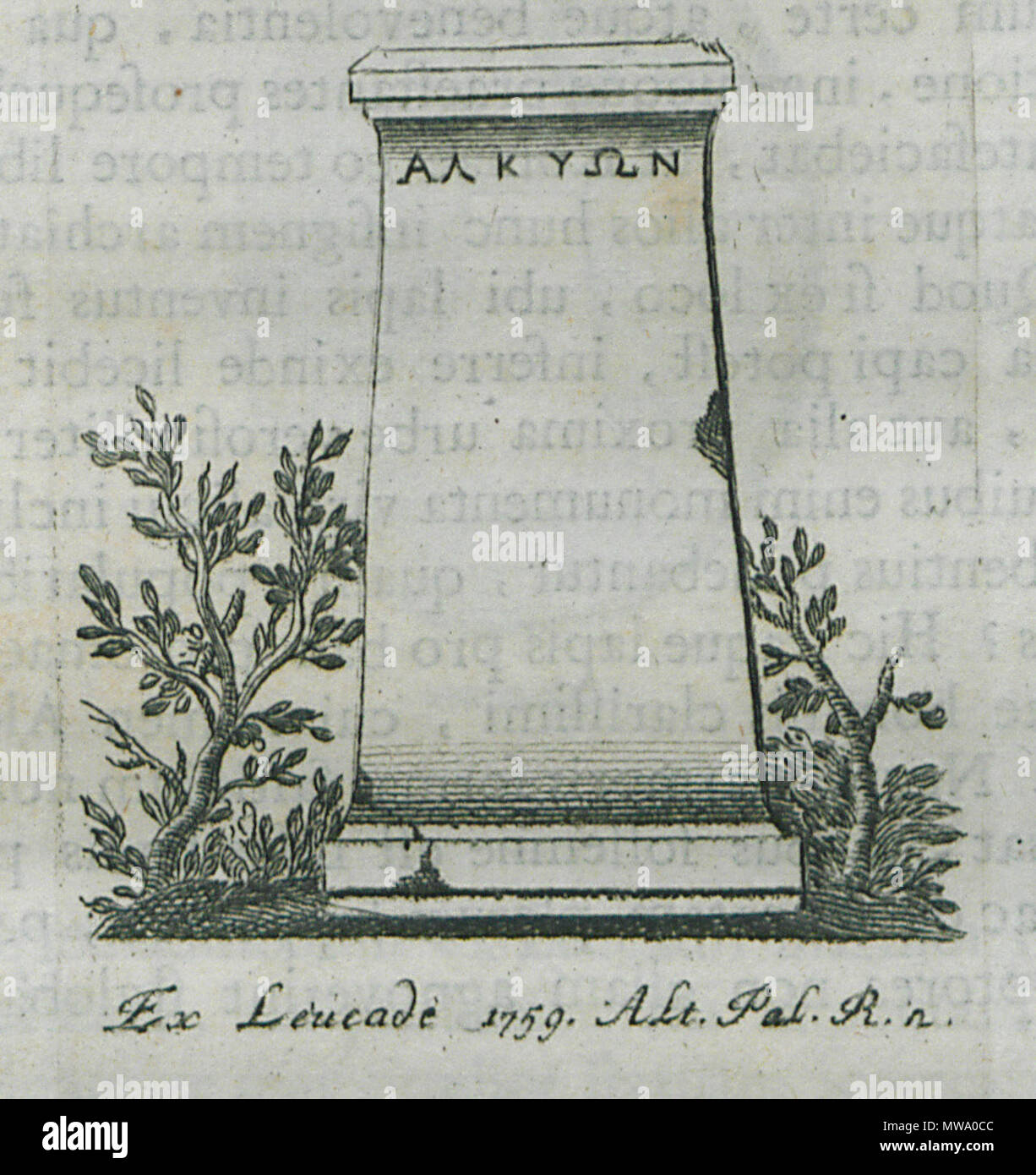 106 Bust pedestal from Lefkada, with the inscription- ΑΛΚΥΩΝ - Paciaudi ...