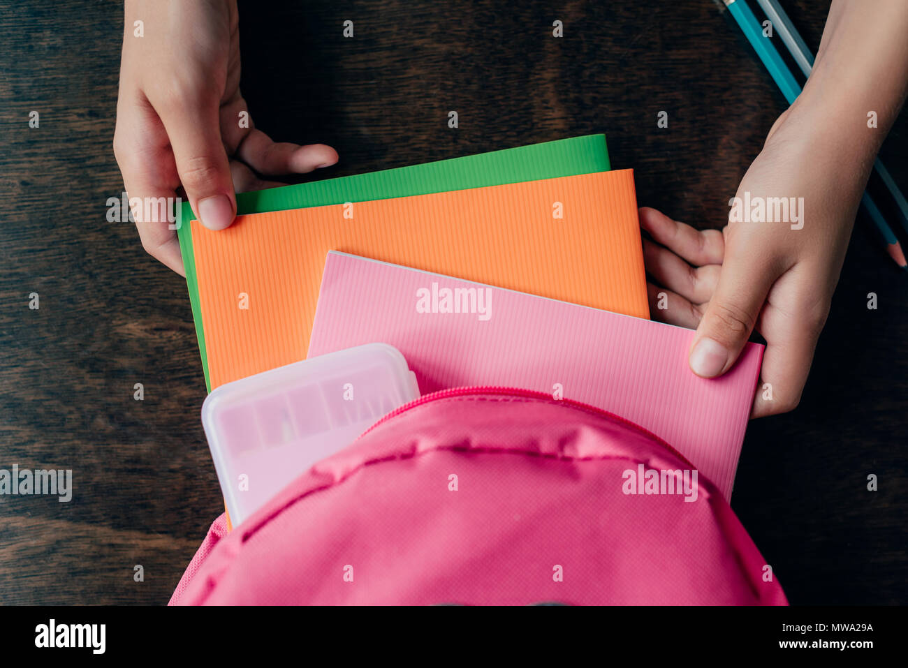Child pulling backpack school hi-res stock photography and images - Alamy