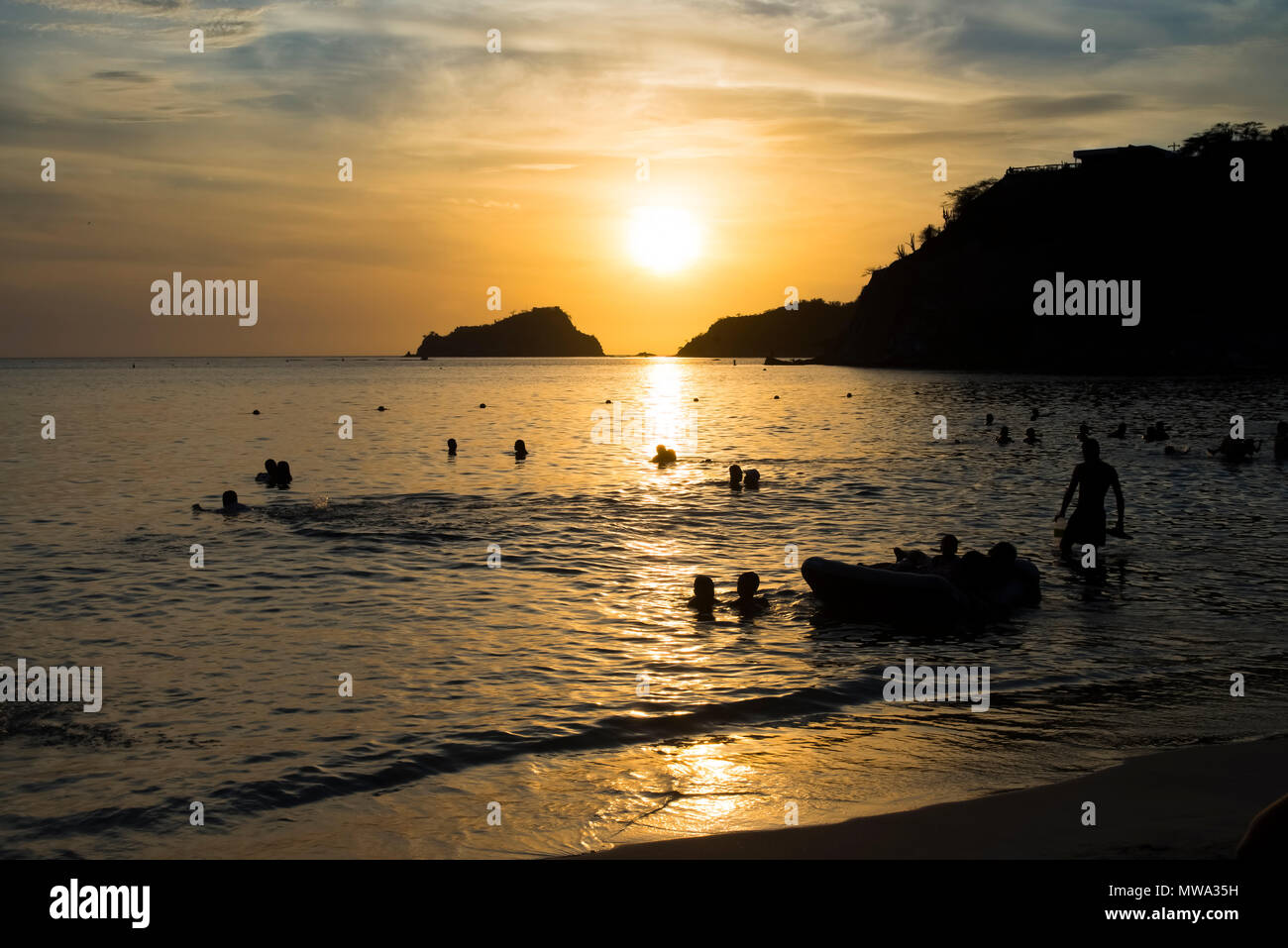 Sunset caribbean sea colombia hi-res stock photography and images - Alamy