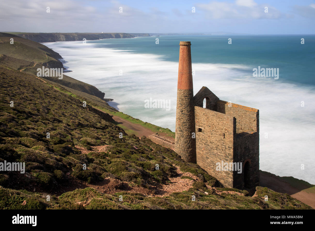 Towanroath Pump Engine House at Wheal Coates in Cornwall Stock Photo ...
