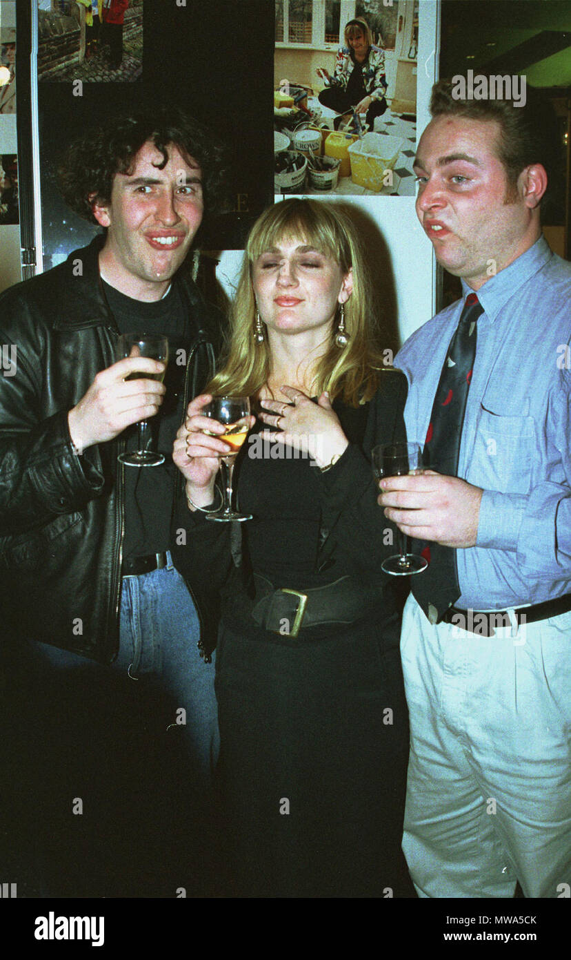 London.UK. LIBRARY: Steve Coogan, Caroline Aherne and John Thomson in ...