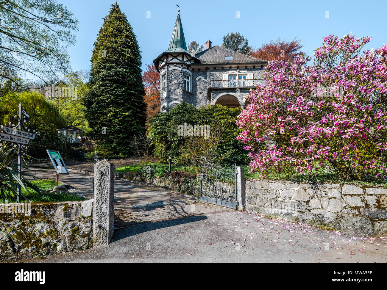 Idyllic restaurant and castle Zuckerbergschloss, Kappelrodeck, Germany ...