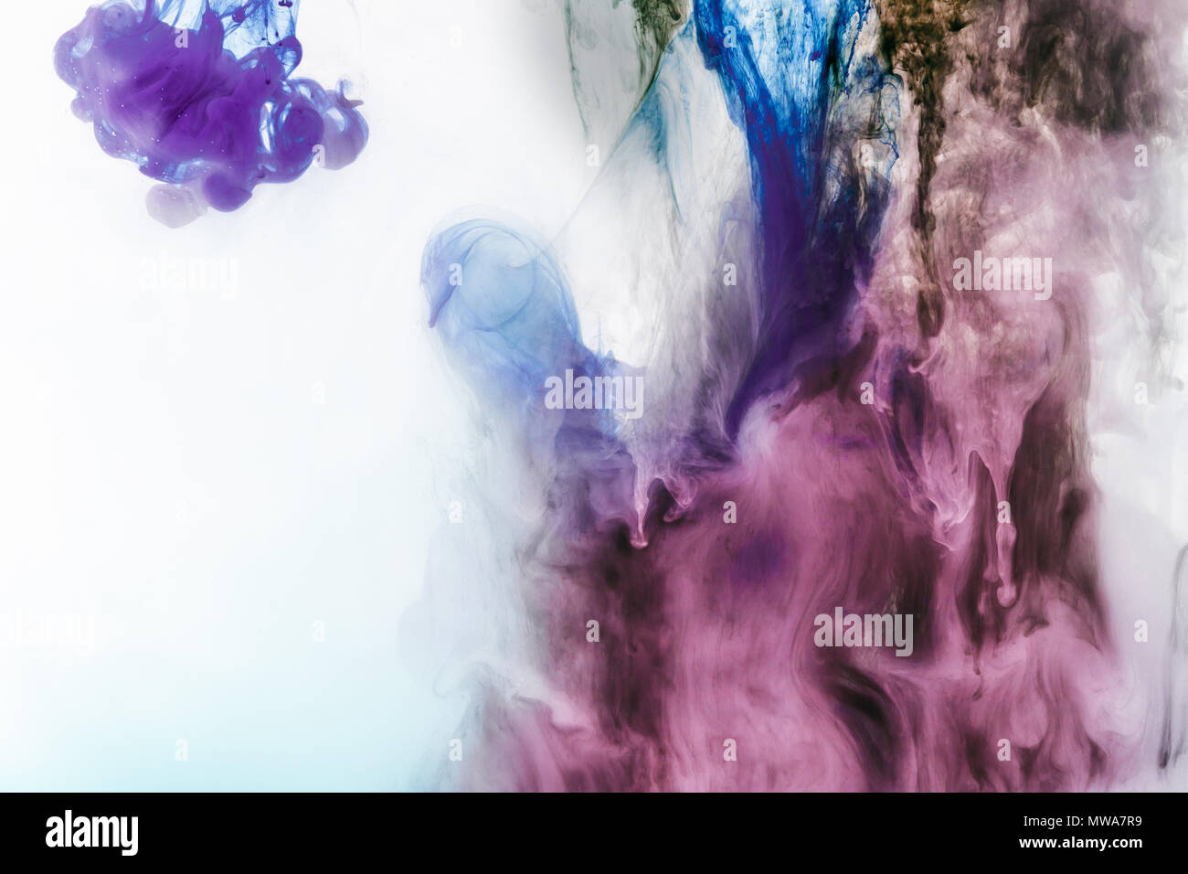 magic background with violet and purple smoky paint Stock Photo - Alamy