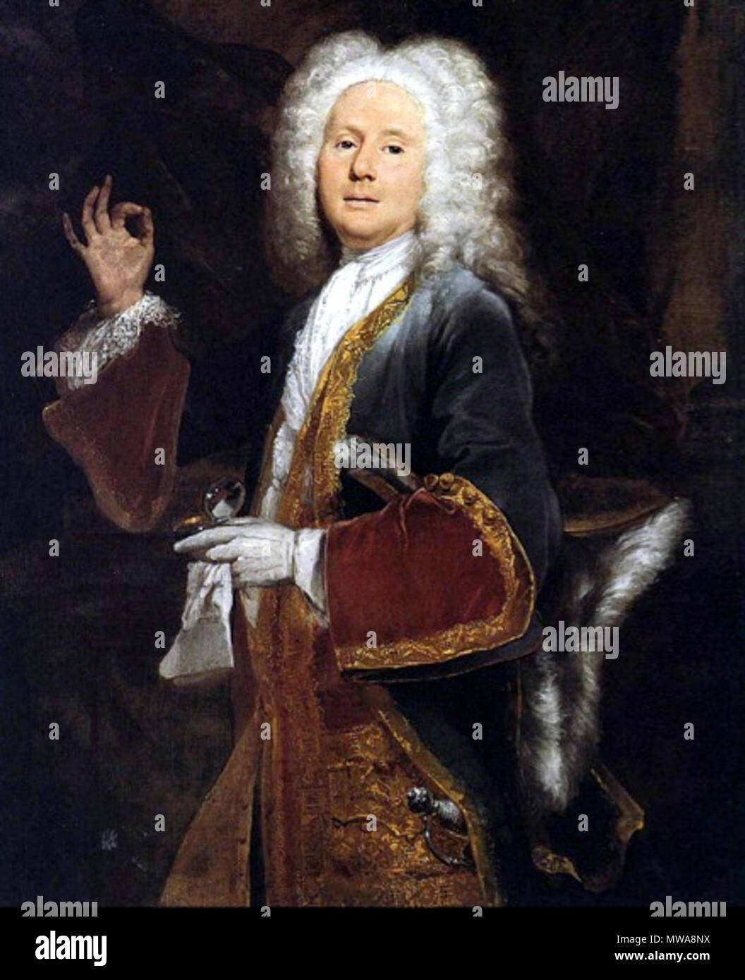 . English: Portrait of the English actor Colley Cibber as Lord Foppington from the Restoration ...