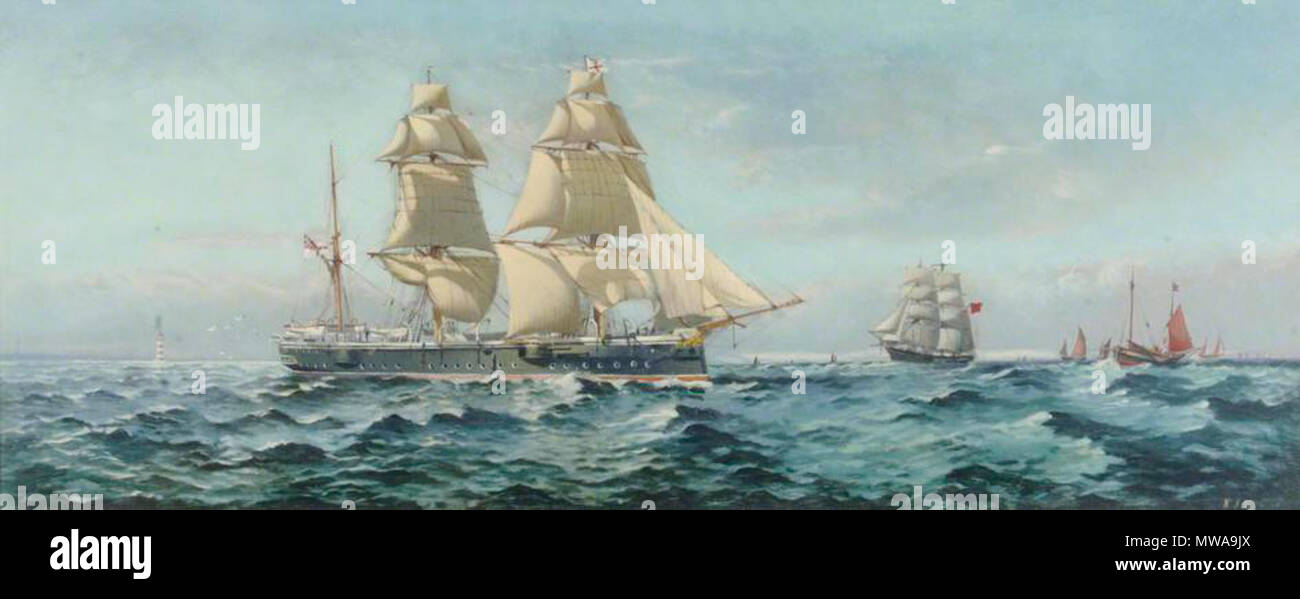 . HMS 'Comus' . 1899. Henry J. Morgan (1839–1917) Description painter ...