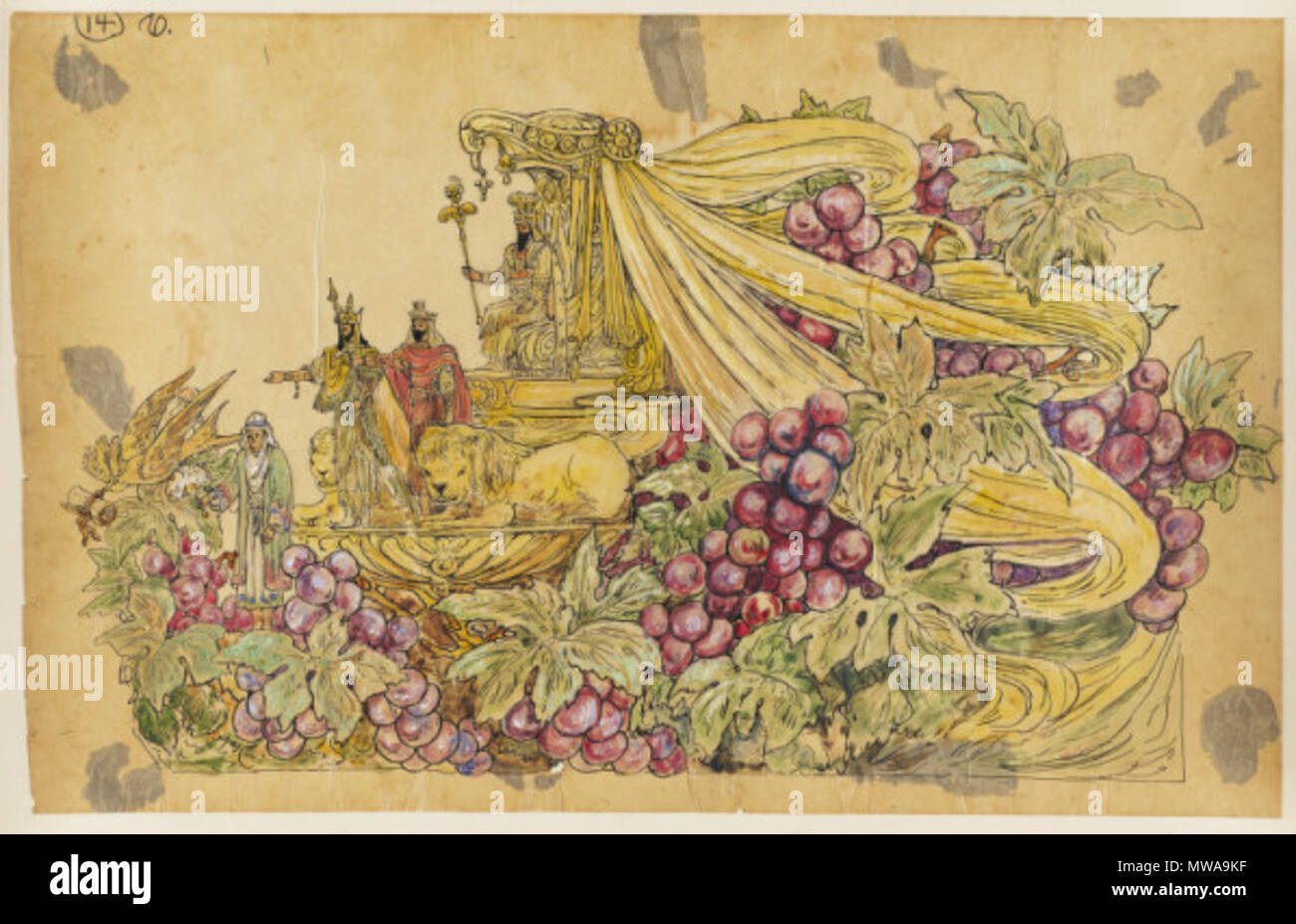 . Float design from Mistick Krewe of Comus' 1910 parade, New Orleans ...