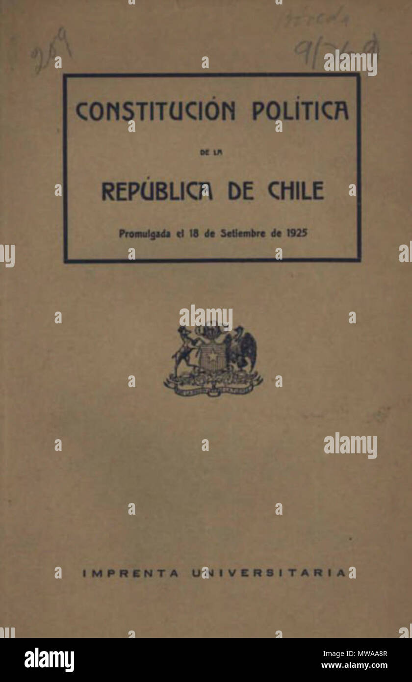 141 Constitución de Chile de 1925-2 Stock Photo - Alamy