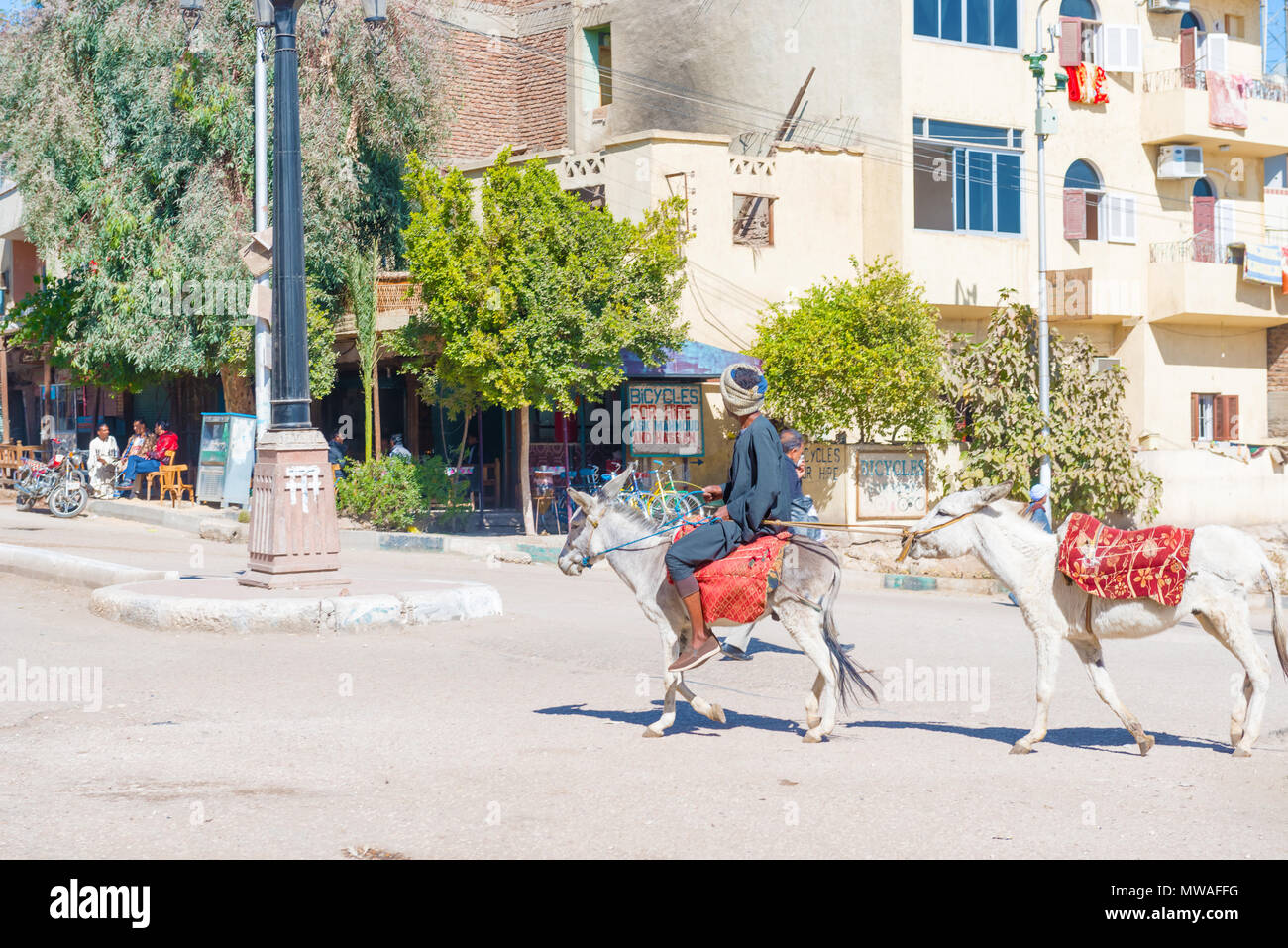 Man riding donkey hi-res stock photography and images - Alamy