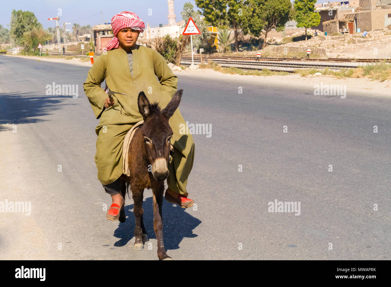 Muslim Man Riding Donkey In Stock Photos & Muslim Man Riding Donkey In ...