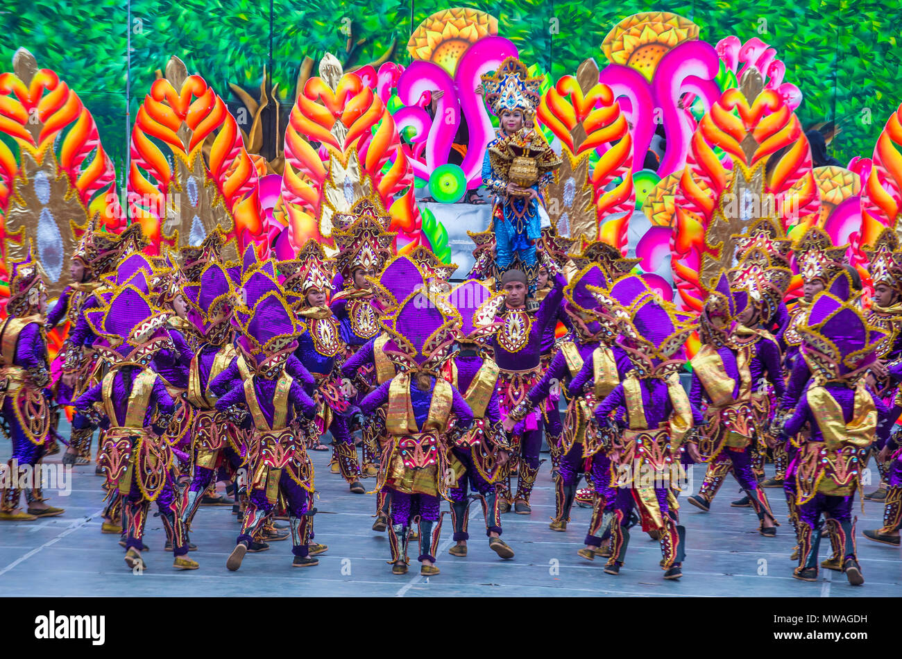 Participants in the Sinulog festival in Cebu city Philippines Stock ...