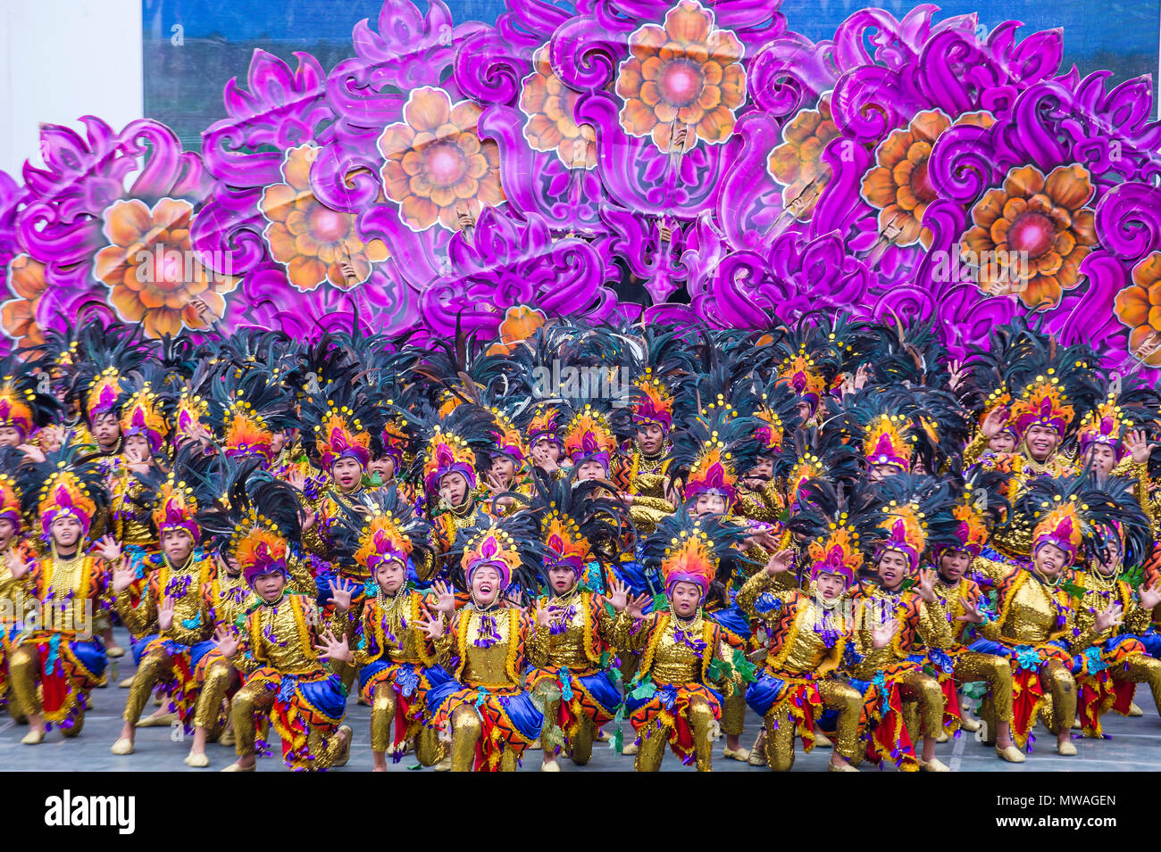 Participants in the Sinulog festival in Cebu city Philippines Stock ...