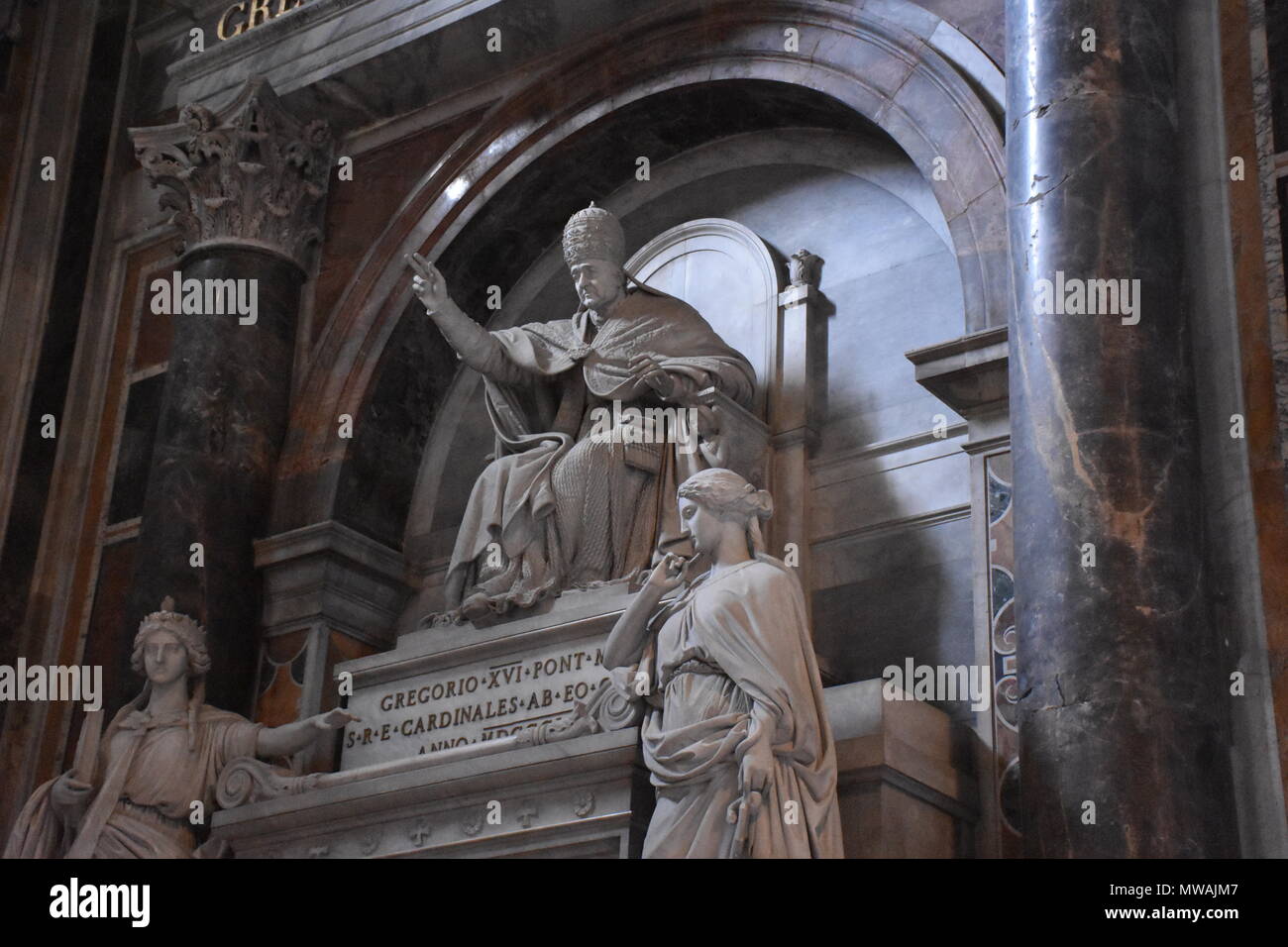 Rome, 18 may 2018 Interior of St. Peter's Basilica in the Vatican ...
