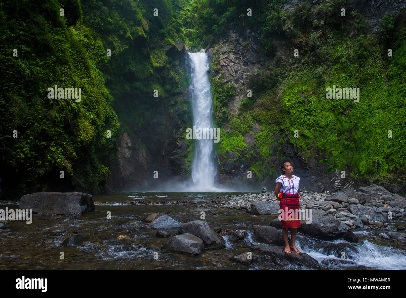 BATAD, PHILIPPINES - MAY 02 : Girl from Ifugao Minority near a ...