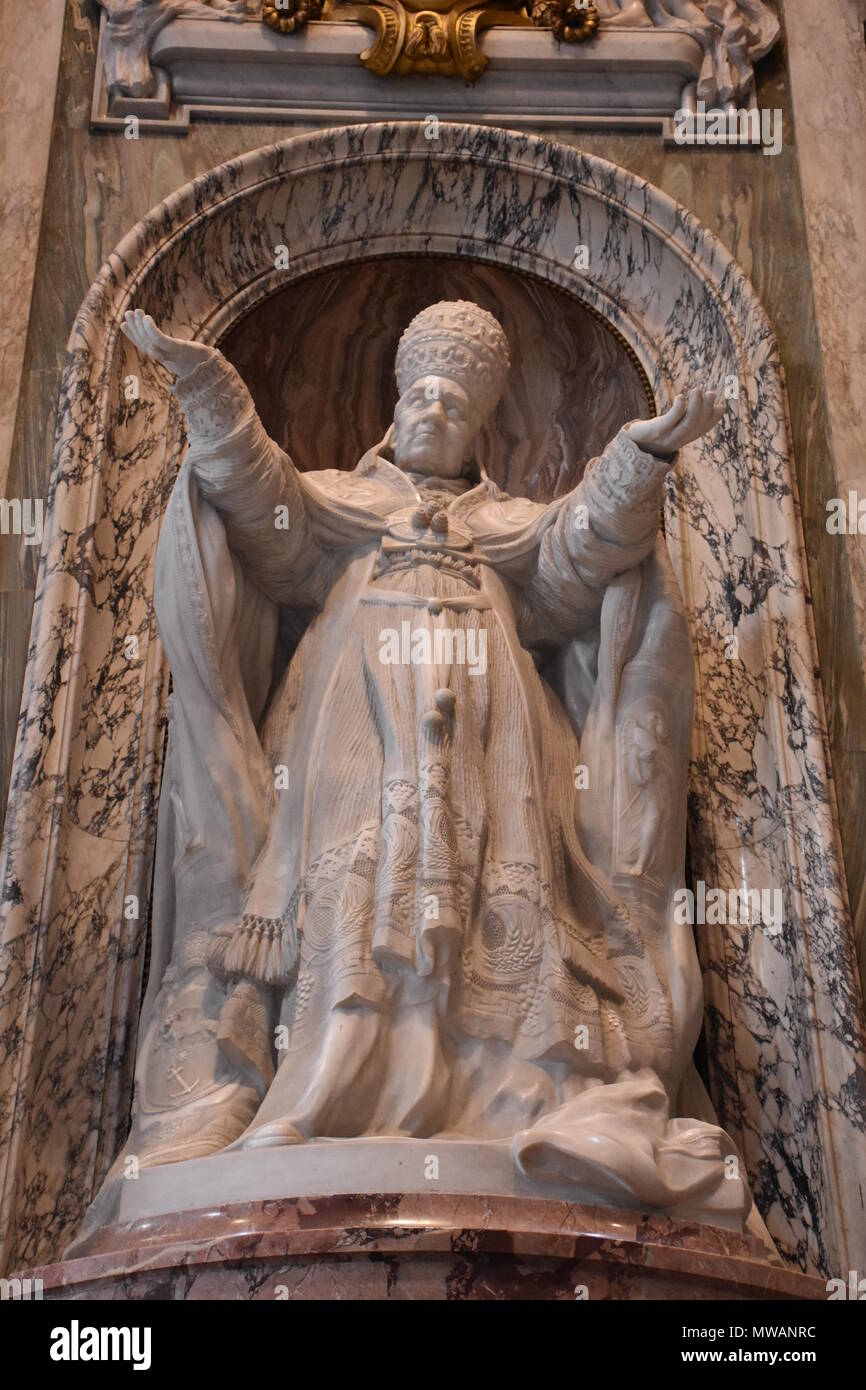 Rome, 18 may 2018 Interior of St. Peter's Basilica in the Vatican ...