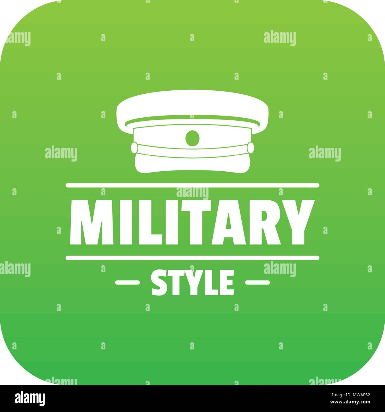Military hat icon green vector Stock Vector Image & Art - Alamy