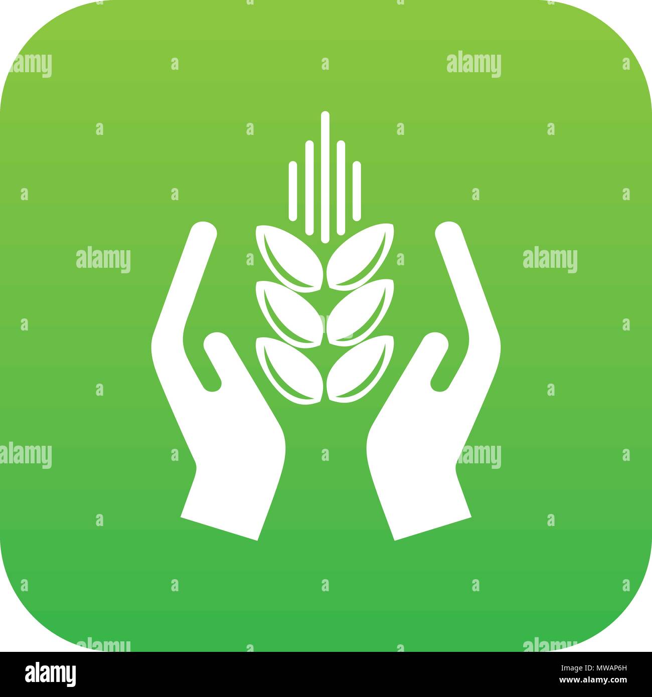Crop protection icon green vector Stock Vector Image & Art - Alamy