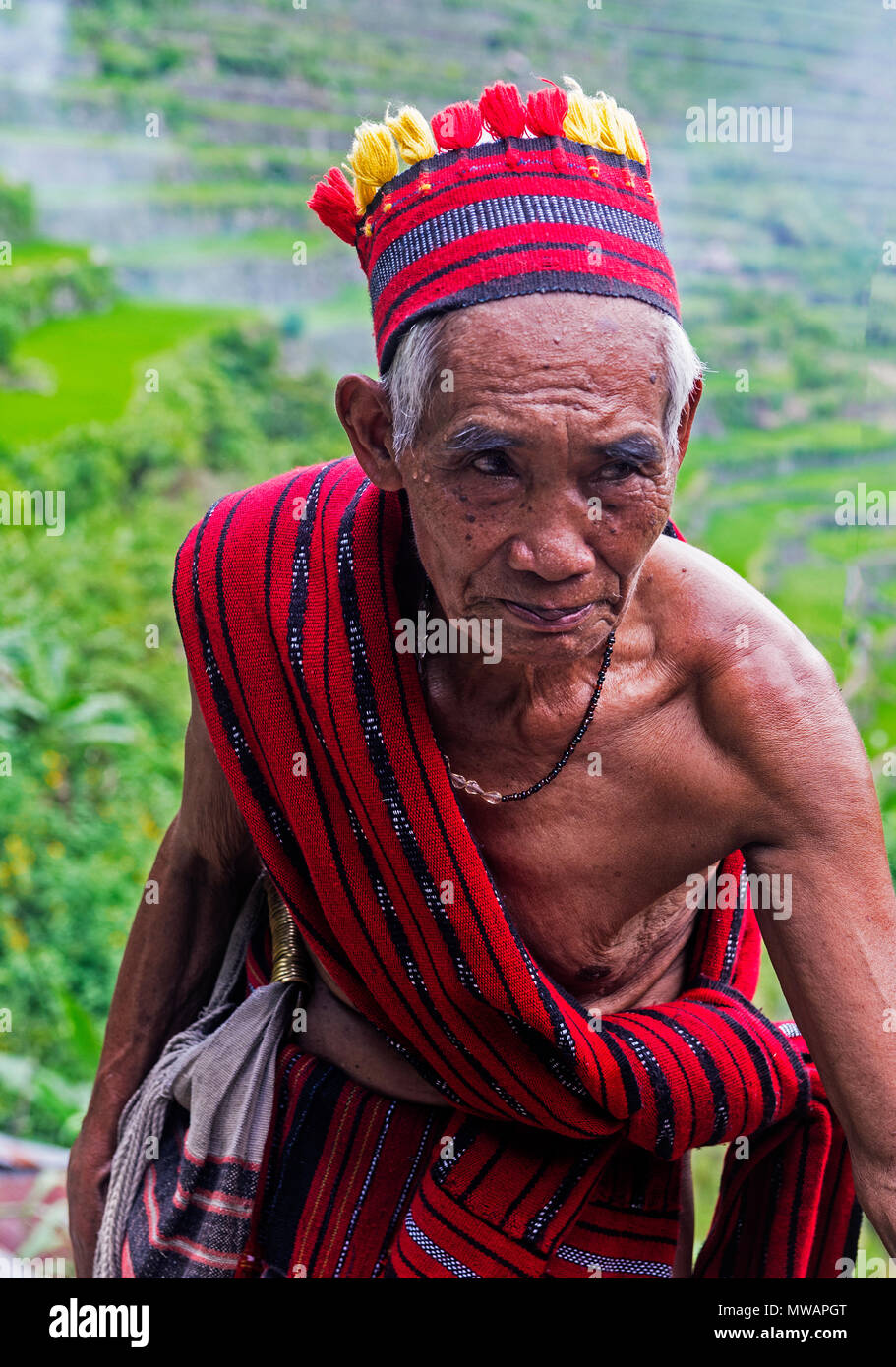 Portrait of a man from Ifugao Minority in Banaue the Philippines Stock ...