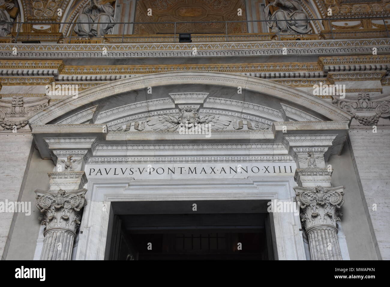 Rome. Atrium of the Basilica of San Pietro. Door of Filarete Stock ...