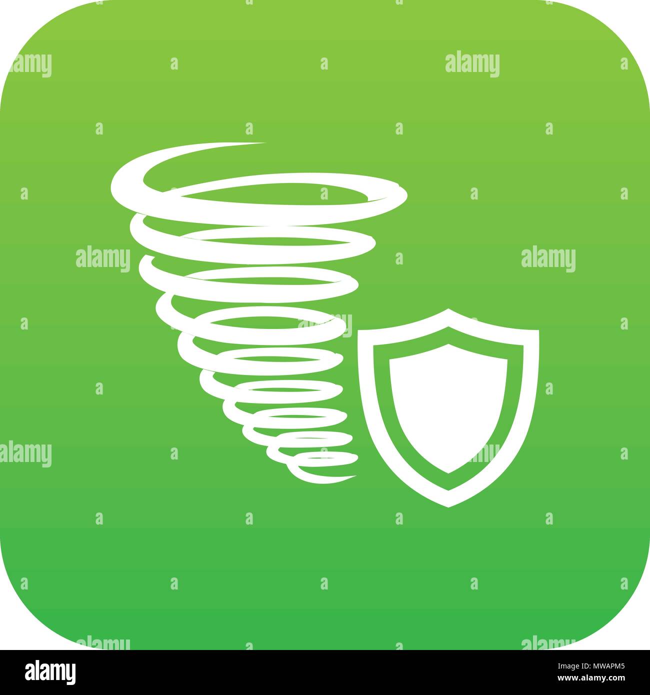Hurricane protection icon green vector Stock Vector Image & Art - Alamy