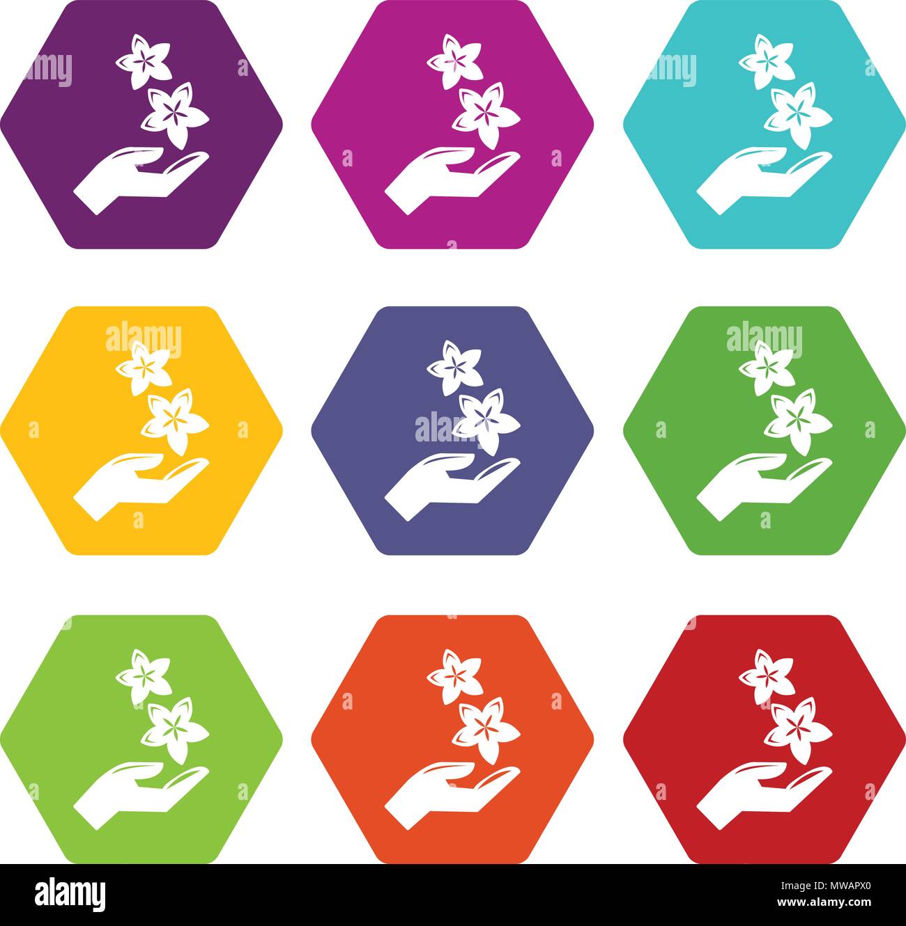 Spa hand care icons set 9 vector Stock Vector Image & Art - Alamy