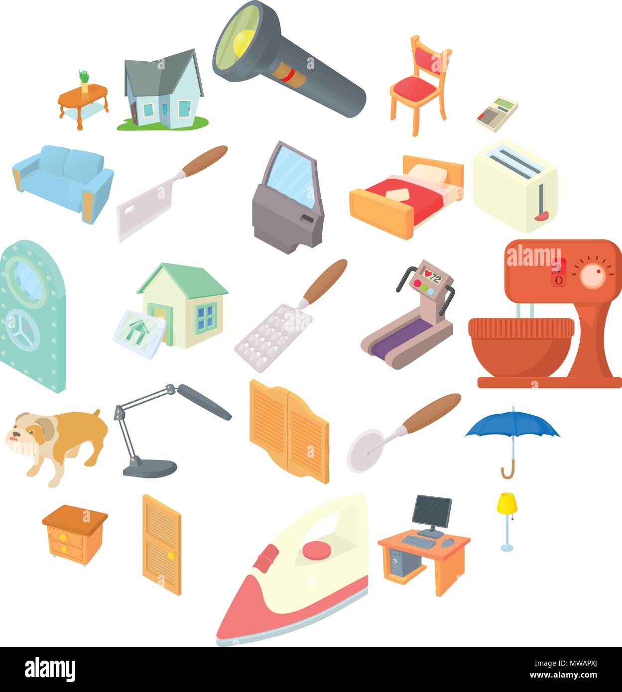 Nanny icons set, cartoon style Stock Vector Image & Art - Alamy