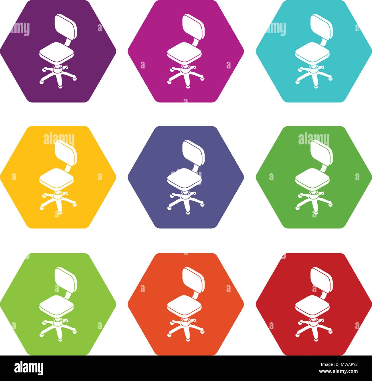 Small wheel chair icons set 9 vector Stock Vector Image & Art - Alamy