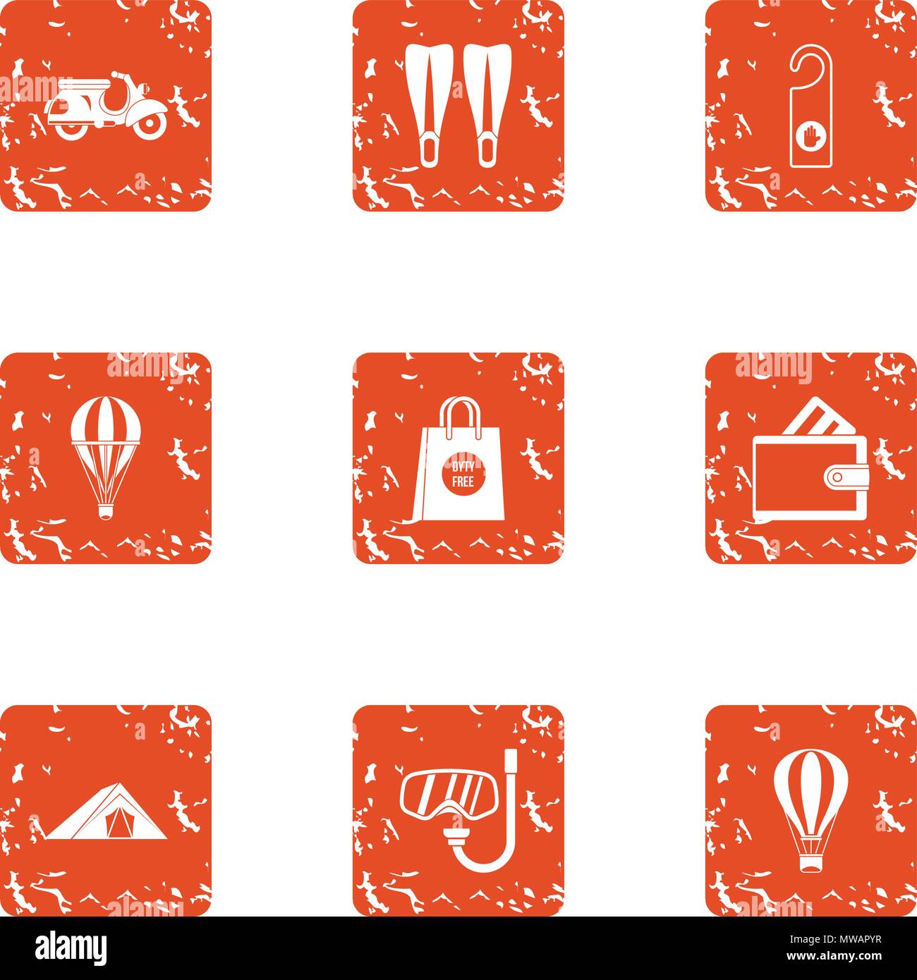 Transition icons set, grunge style Stock Vector Image & Art - Alamy