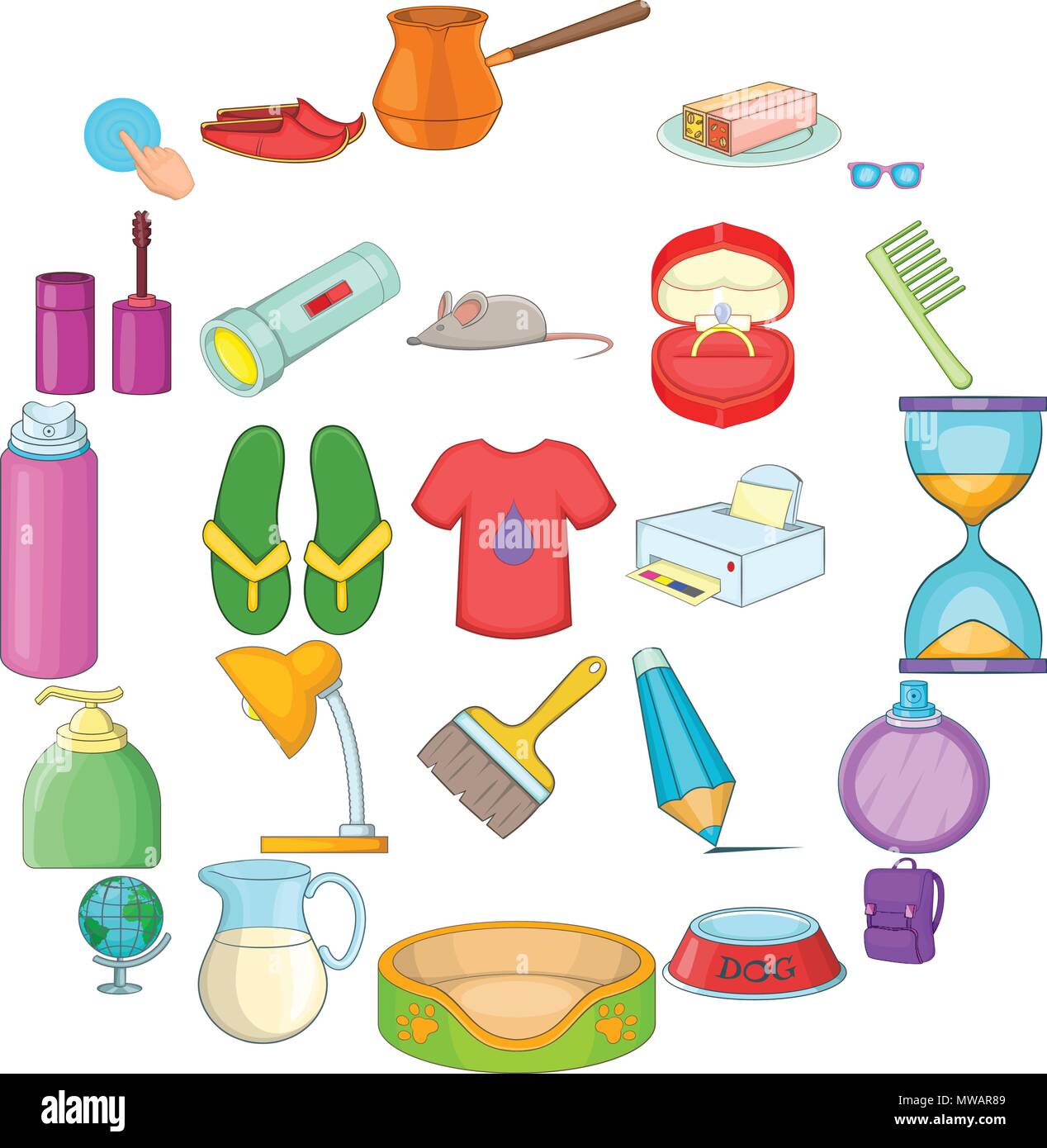 Menage icons set, cartoon style Stock Vector Image & Art - Alamy