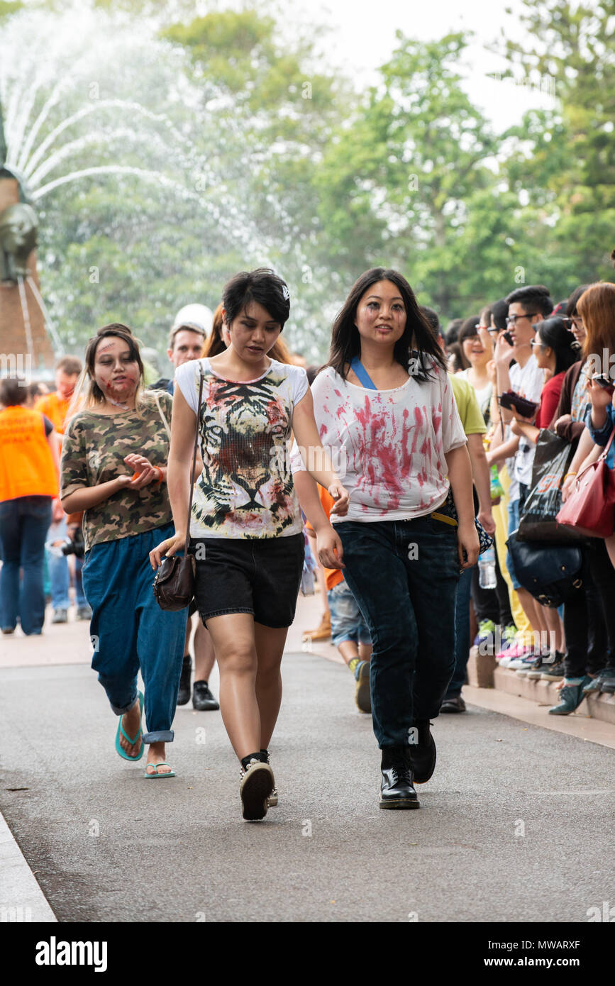 Zombie Walk Sydney Australia, 2 November 2013 : Participants dressed up ...