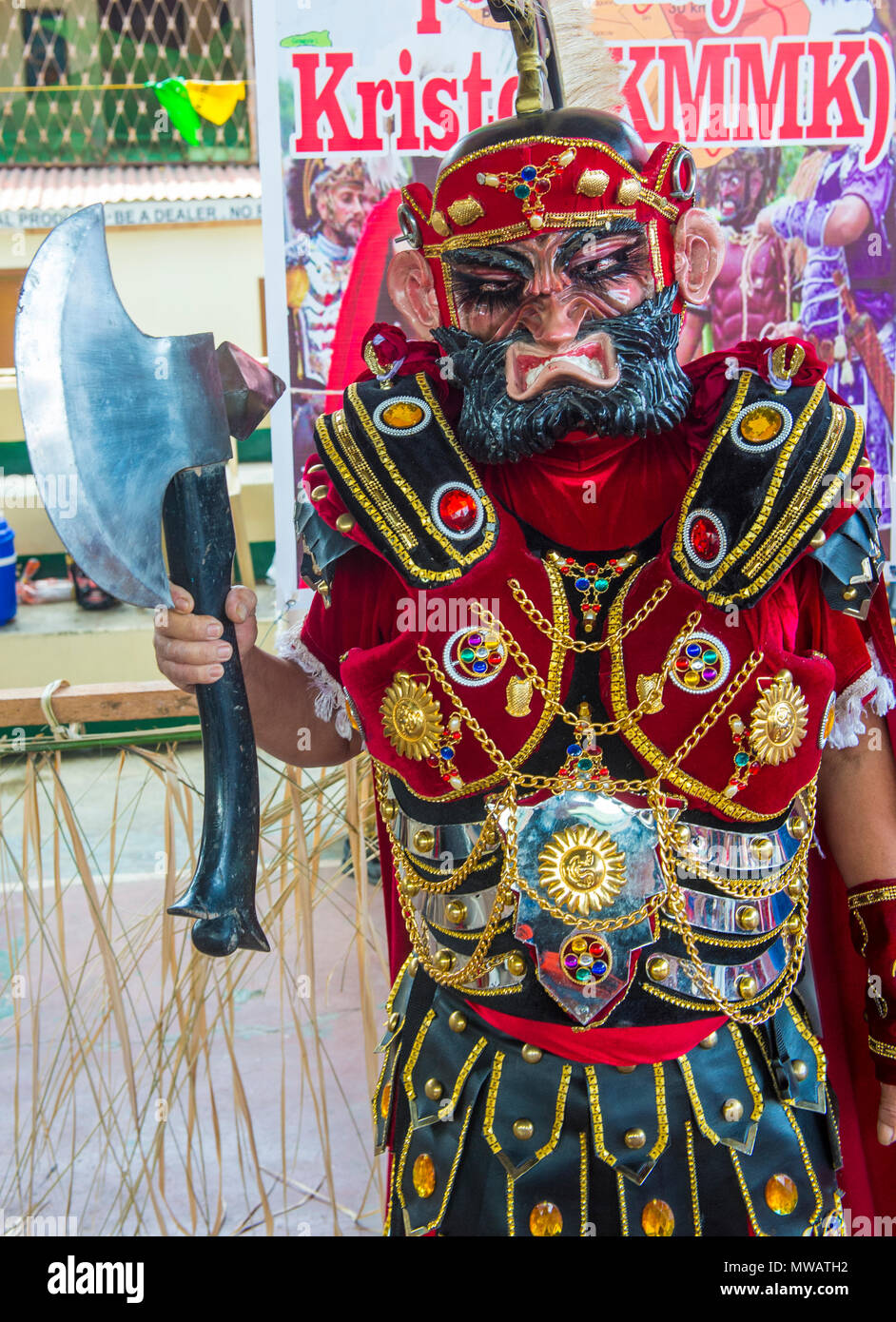 Participant in the Moriones festival in Boac Marinduque island the ...