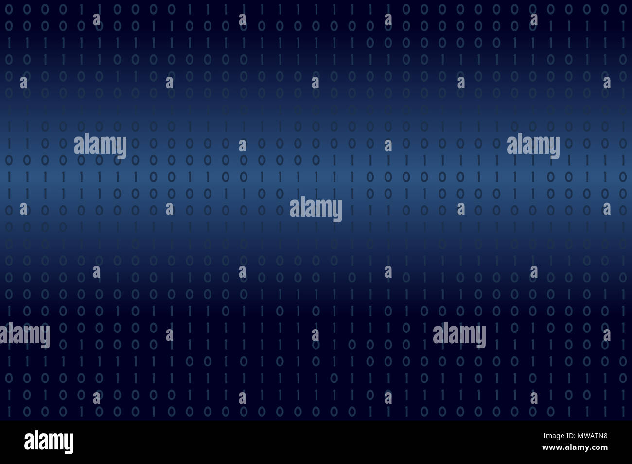 Digital Binary Data On Blue And White Gradient Background Modern Science Technology Virus