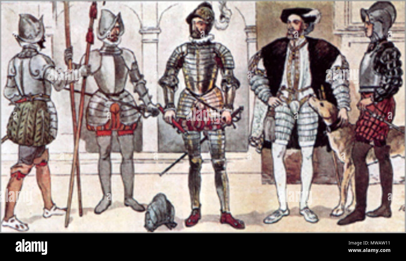 . Clothing of Spain: spanish soldiers in 1540-1590s Одеяния воинов 1540 ...