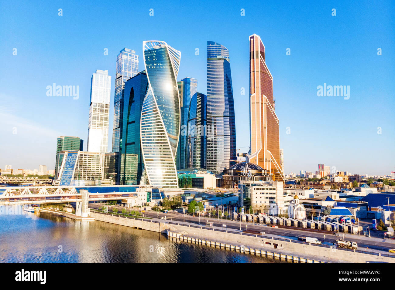 Moscow City - view of skyscrapers Stock Photo - Alamy
