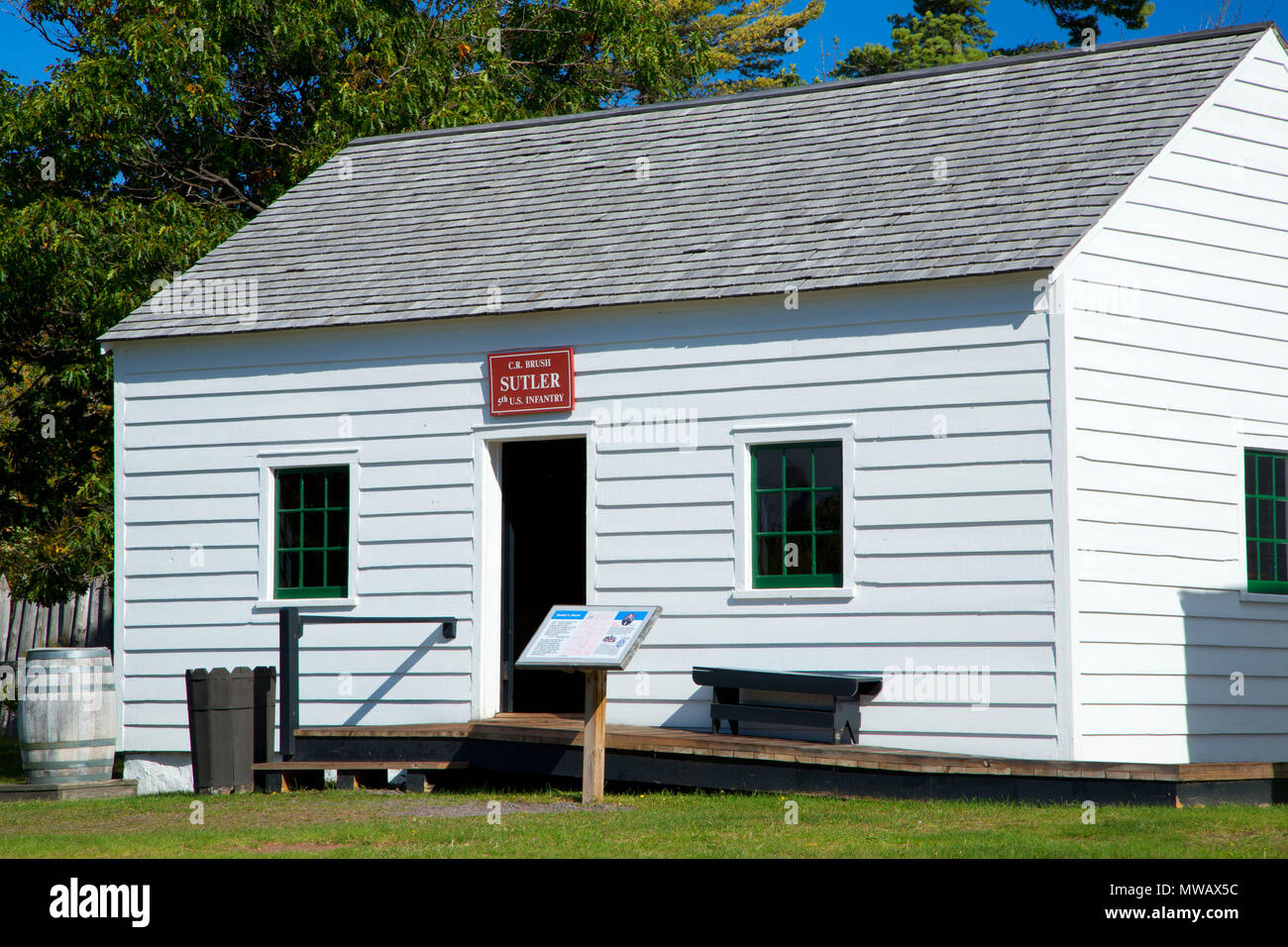 Sutler's Building, Fort Wilkins Historic State Park, Michigan Stock ...
